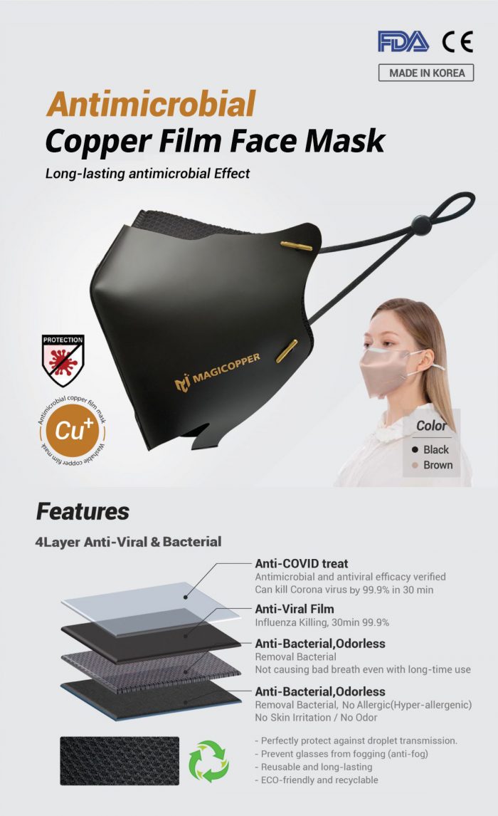 Antimicrobial Copper Film Face Mask | MEC Industries