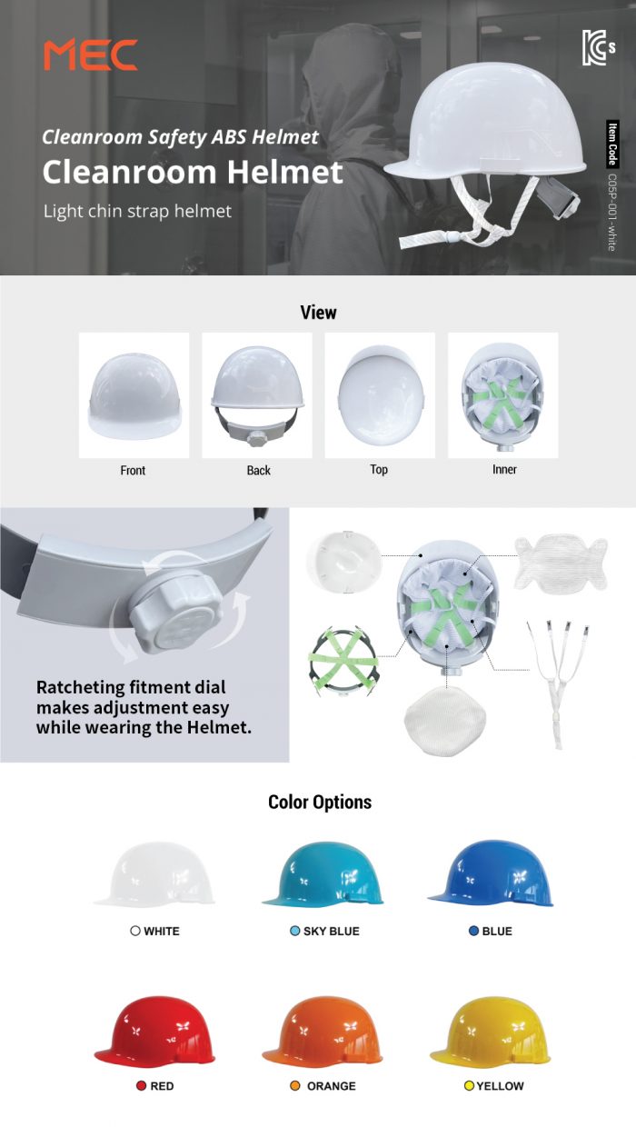 Cleanroom Safety Helmet | MEC Industries